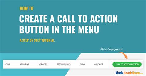 How To Create A Call To Action Button In The Menu Markhendriksen Com