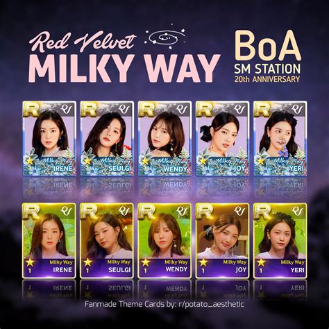 Fanmade Milky Way Orig By Boa Red Velvet Fanmade Theme Cards R