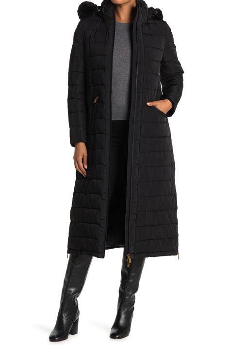Donna Karan Faux Fur Hooded Down Coat Nordstrom Rack