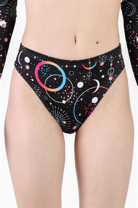 Solar Eclipse High Cut Goth Booty Shorts For Rave Devilwalking