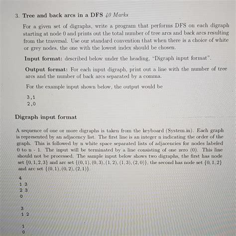 Tree And Back Arcs In A DFS Marks For A Given Chegg Com