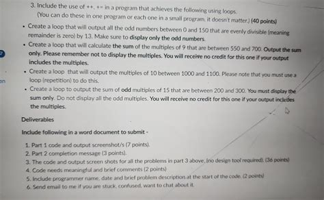 Include The Use Of In A Program That Achieves Chegg