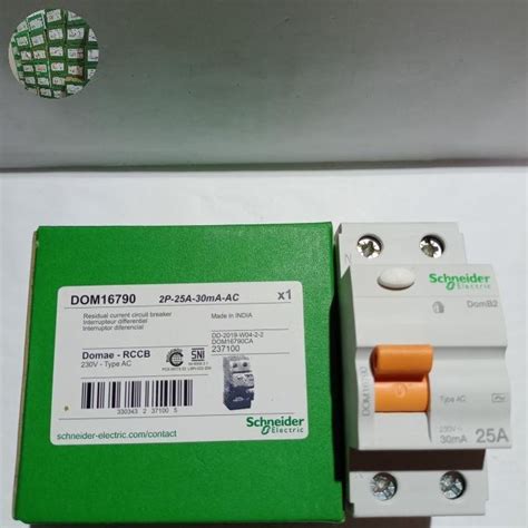 Jual Schneider ElCB RCCB Domae 2P 25A 30mA Ac Shopee Indonesia