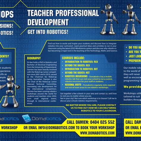 Flyer For Robotics Classes Print Or Packaging Design Contest