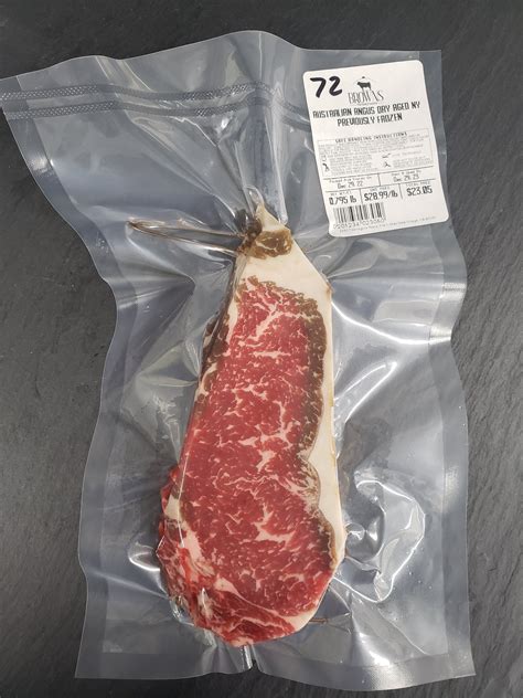 Aussie Angus Dry Aged Ny Steak 72 Browns Top Shelf Meats