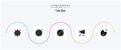 Tab Bar Glyph 5 Icon Pack Including Plant Delete Nature Send 16012652 Vector Art At Vecteezy