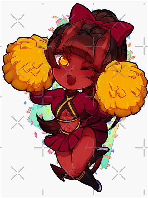 Meru The Succubus Chibi Sexy Cheerleader Sticker For Sale By Buubunny