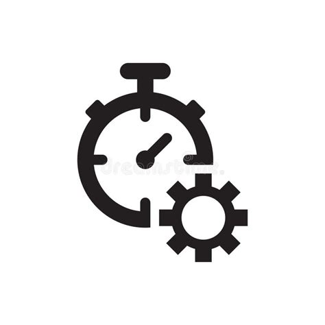 Productivity Icon Timer Setting Icon Management Stock Vector