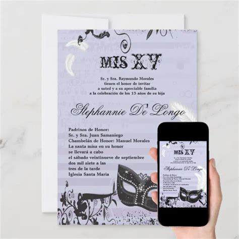 5x7 Masquerade Quinceanera Birthday Invitation Zazzle