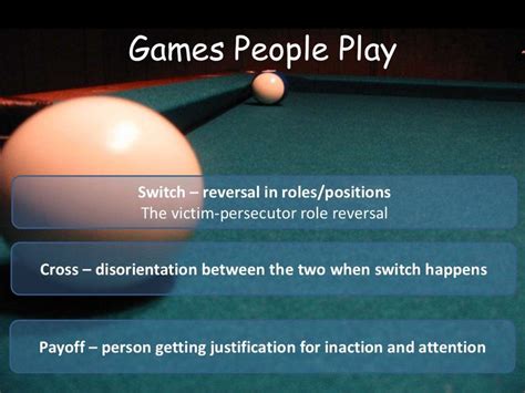 Transactional Analysis Games People Play A Presentation That