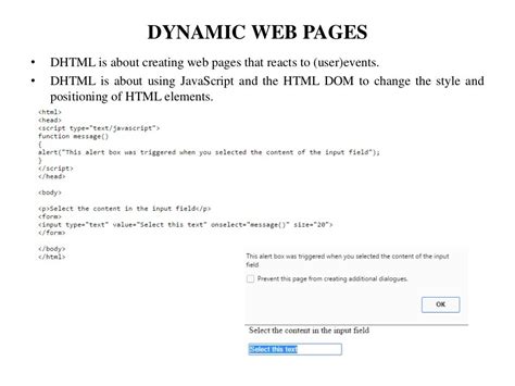 unit 1 uses for scripting languages web scripting
