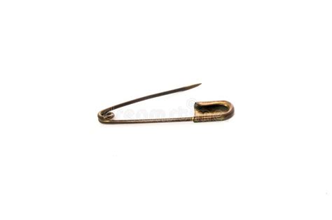 Closeup Of An Old And Rusty Safety Pin Isolated On White Background Stock Photo Image Of
