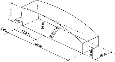 sketch of the building with basic dimensions of the analyzed object