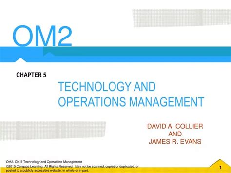PPT TECHNOLOGY AND OPERATIONS MANAGEMENT PowerPoint Presentation Free Download ID 1673910