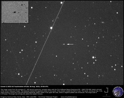 Comet C 2023 A3 Tsuchinshan Atlas An Image 6 Aug 2023 The Virtual