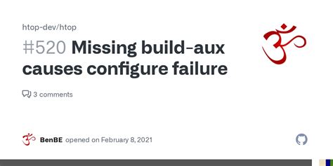 Missing Build Aux Causes Configure Failure Issue Htop Dev Htop GitHub