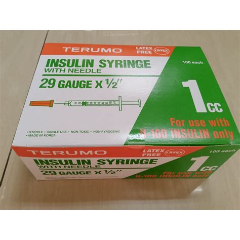 Terumo Insulin Syringe With Needle 29 And 30 Gauge Shopee Philippines