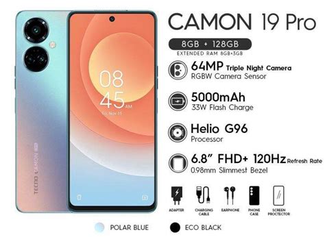 Tecno Camon Pro Gb Gb Ram Mp Ois And Eis Bright Night Portrait Camera With