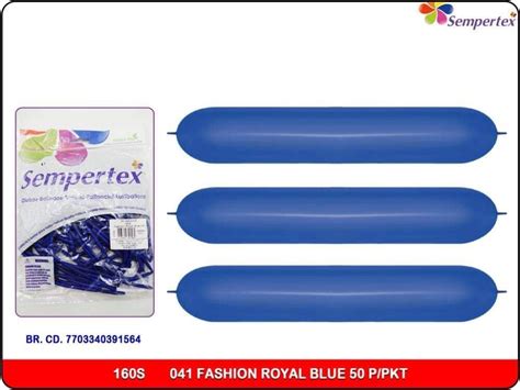 Sempertex 50 Pcs 160q Long Balloon Fashion Royal Blue Latex Balloons