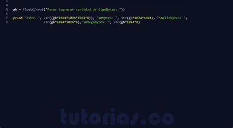 Operadores Python Conversion De Gigabytes Tutorias Co