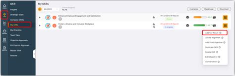 Create Key Results Datalligence
