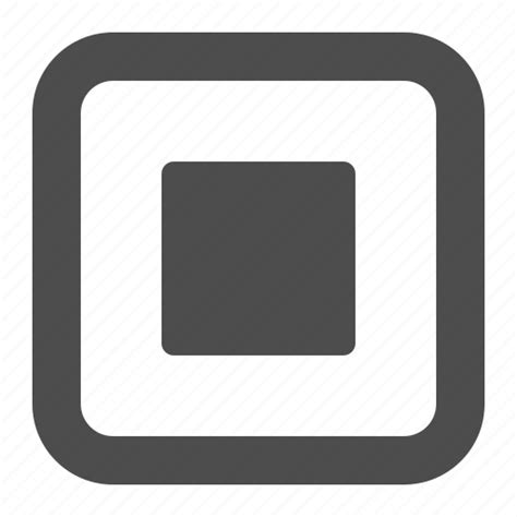 Button Buttons Multimedia Record Recording Square Stop Icon