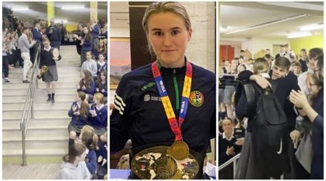 Watch Heart Warming Scenes As Siofra Lawless Gets Heroes Welcome
