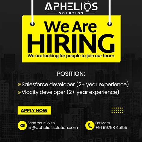 Aphelios Solution On Linkedin Hiring Vlocity Salesforce Salesforcedeveloper Cloud Einstein…