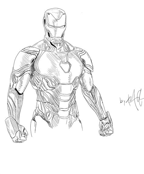Iron Man Drawing In Pencil At Explore Collection