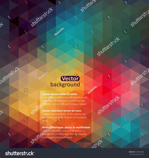 Retro Pattern Geometric Shapes Colorfulmosaicbanner Geometric Stock Vector Royalty Free