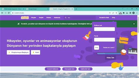 Scratchde Öğrenciler Için Hesap Oluşturma Youtube