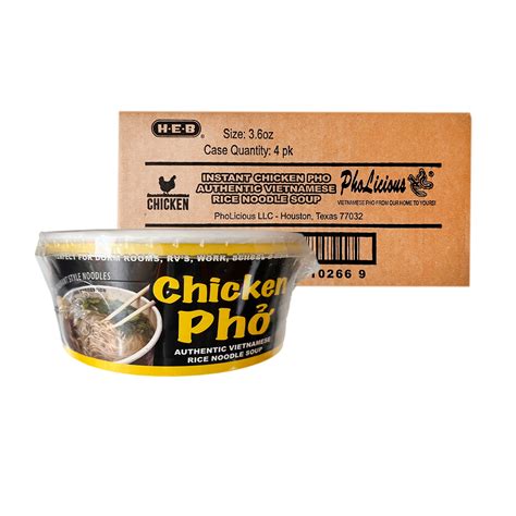 Pholicious Instant Chicken Pho Bowls Pack Of 4 Weee