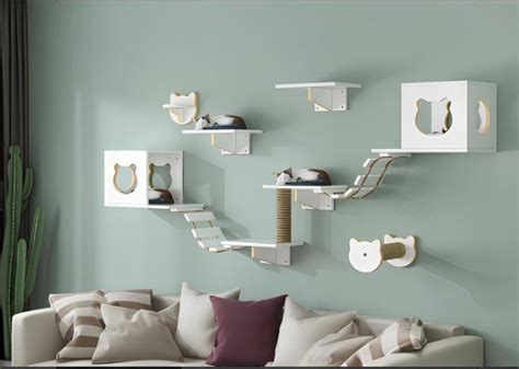 DIY Solid Wood Cat Wall Mounted Type Cat Tree Cat House Cat Cage丨Cat Wall Mounted Solid Wood Cat