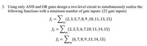 Solved 3 Using Only And And Or Gates Design A Two Level