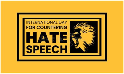 International Day For Countering Hate Speech Stock Vector