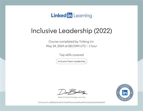 Yufeng Lin On Linkedin Certificate Of Completion