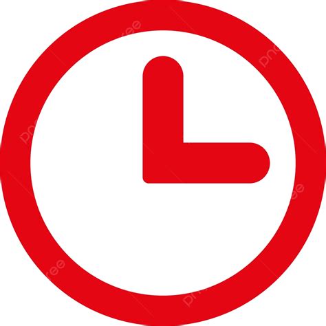 Clock Flat Red Color Icon Reminder Minute Speed Vector Reminder