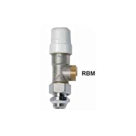 Robinet Thermostatique Equerre Inversé Mâle RBM avec Tête Thermostatique Robinetterie