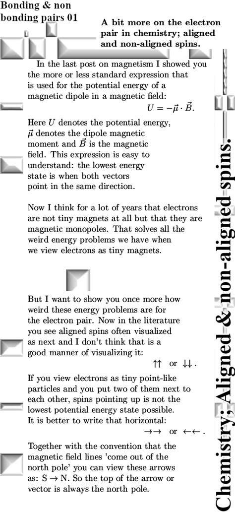 A Bit More On The Bonding And Non Bonding Electron Pairs In Chemistry