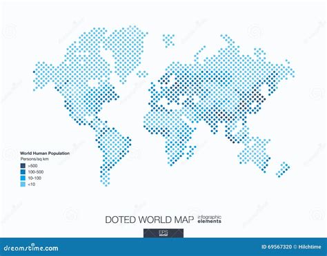 Useful Infographic Template Choropleth World Map Stock Vector Illustration Of Design