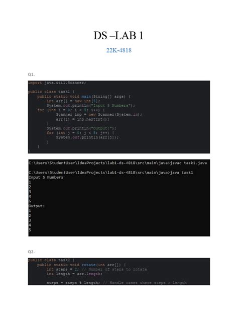 22k 4818 Lab 1 Pdf Computer Data Object Oriented Programming