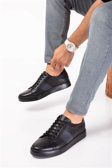 maximoda Siyah Hakiki Deri Erkek Sneaker Deri Ayakkabı Fiyatı