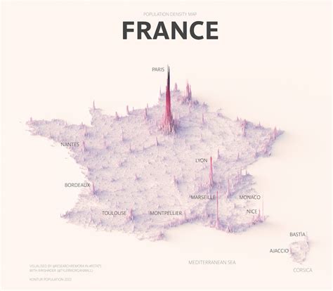 Visualizing Population Density Patterns In Six Countries — Information Is Beautiful Awards
