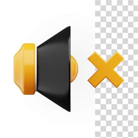 Premium Psd Mute Volume 3d Icon