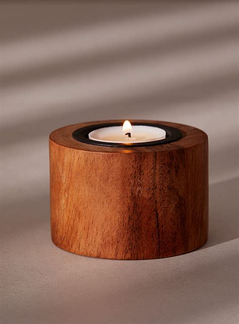 Small Wooden Candle Holder Simons Maison Ambient Lighting Decor