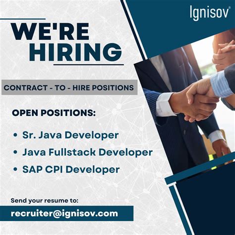Ignisov Consulting Services On Linkedin Hiringnow Jobopening Careeropportunity Javadeveloper…
