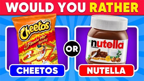 Would You Rather Food Edition 🍟🧁 Daily Quiz Youtube