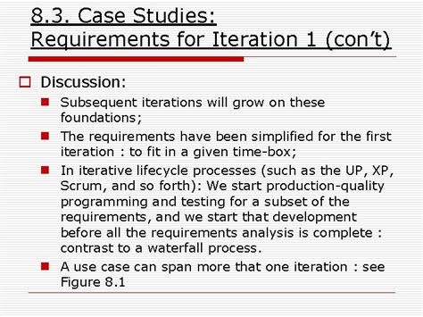 Chapter 8 Iteration 1 Basics 8 1 Introduction