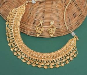ROFARWORD Brass Copper Gold Plated Gold Jewellery Set Price In India Buy ROFARWORD Brass