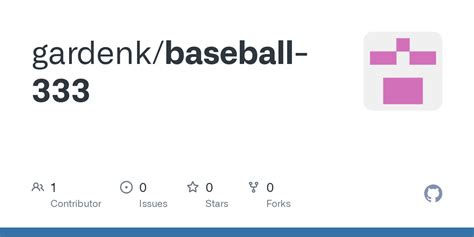 Github Gardenkbaseball 333